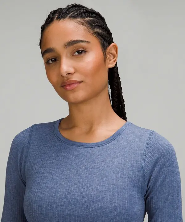 Lululemon Ebb To Street Long-Sleeve Shirt In Water Drop - 27% Off